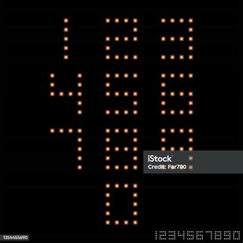 픽셀 번호입니다 벡터 도면입니다 검은색 배경의 격리된 개체입니다 격리 0명에 대한 스톡 벡터 아트 및 기타 이미지 0명 3