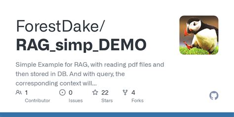 rag simp demo 01 loadpdf embedding storeintobd2 py at demo · forestdake