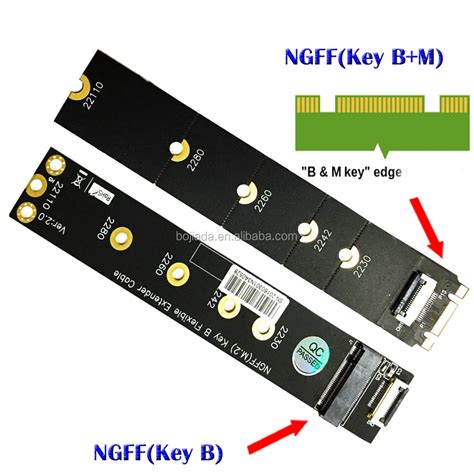 ngff m 2 key b slot to key b m key b key m adapter riser card with 20cm
