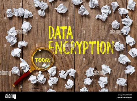 Text Sign Showing Data Encryptionsymmetric Key Algorithm For The