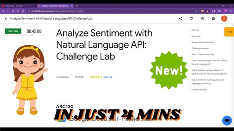 Analyze Sentiment With Natural Language Api Challenge Lab Arc130 Qwiklabs Youtube