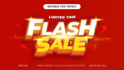 Premium Vector 3d Flash Sale Vector Text Effect Lightning Blink