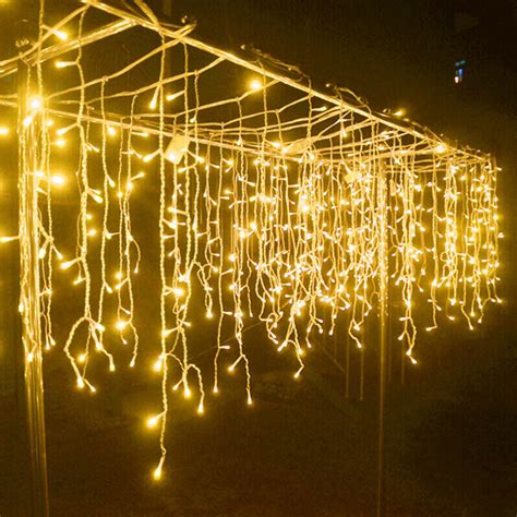 Коледни светлини Водопад Външна декорация Droop Led светлини Светлини за завеси String Lights