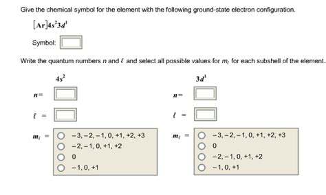Solved Give The Chemical Symbol For The Element With The Chegg