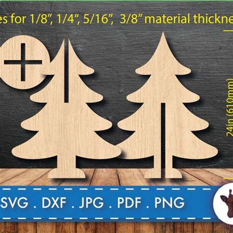 Christmas Tree Template Pattern For Laser Cnc Vector Etsy