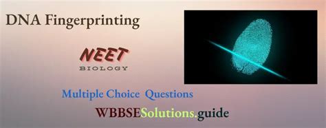 Neet Biology Dna Fingerprinting Multiple Choice Question And Answers
