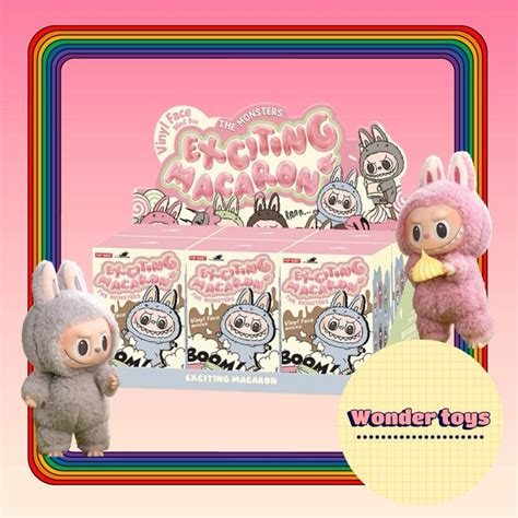 [พร้อมส่ง ยกบ็อค โค้ดลด30 ] Labubu Macaron Popmart กล่องสุ่ม ของขวัญ