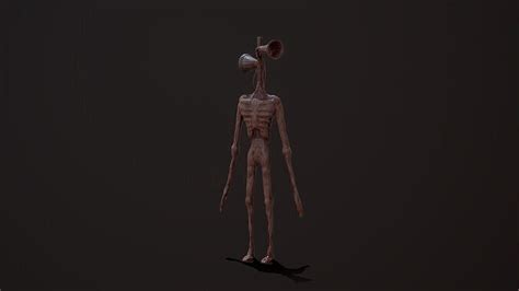 3d Model Horrorskunx Siren Head Vr Ar Low Poly Cgtrader