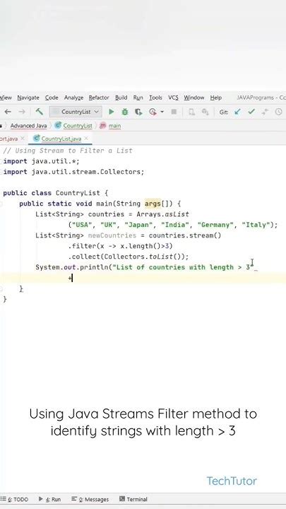 Using Java Streams To Filter A List Of Strings Javastreams