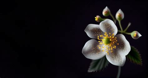 Premium Photo Diphylleia Grayi Flower In Black Background
