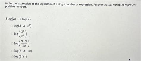 Solved Write The Expression As The Logarithm Of A Single Chegg