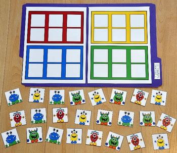 Sorting Colors File Folder Game Monster Theme I By File Folder Heaven