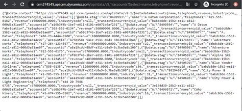 Dynamics 365 Web Api Retrieve Select Filter Order By And Top Carl