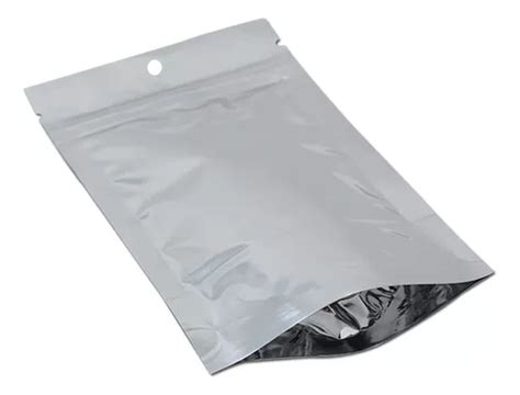 Embalagem Stand Up Pouch Zip Lock X Cm Un Prata MercadoLivre