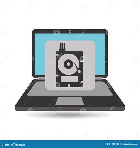 Computer Analysis Data Hard Drive Stock Vector Illustration Of Hard