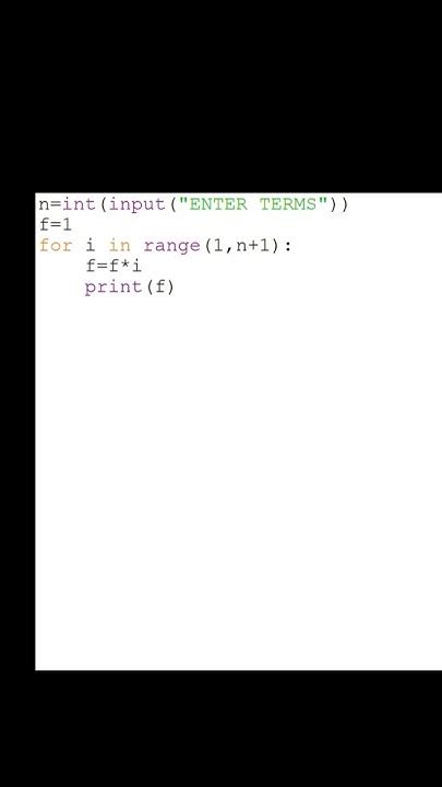 Class11ipcs Program To Print Factorial Of A Numbershorts Ytshorts Computerscience Knowledge