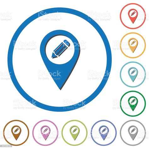 Gps 지도 위치 아이콘 그림자와 윤곽선을 편집 그림자에 대한 스톡 벡터 아트 및 기타 이미지 그림자 내비게이션 노랑
