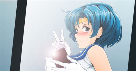 美少女戦士セーラームーン なりきりセーラームーンで自撮りマーキュリー ななしのいぢのイラスト Pixiv