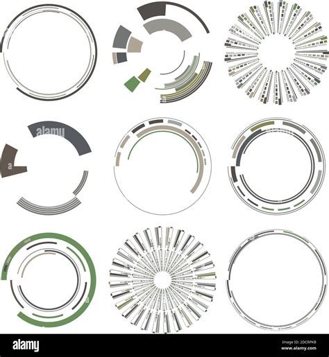 geometric hud sc fi gui ui circular elements geometric circle vector