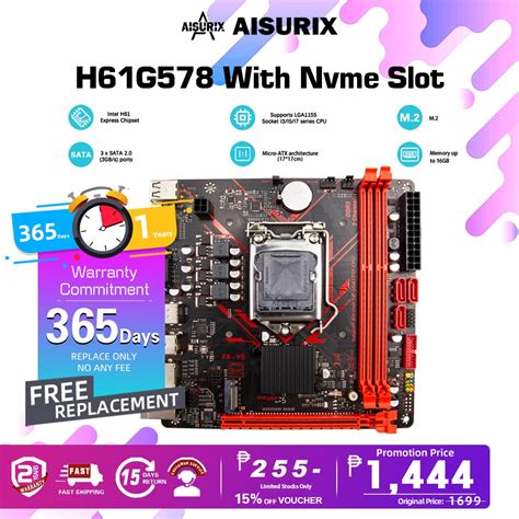 aisurix h61 h81 motherboard mobo lga 1150 lga1155 cpu socket i3 i5 i7