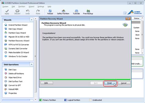 how to recover partition with partition recovery wizard in aomei
