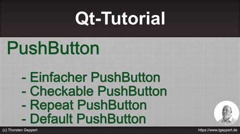 Qt Tutorial 023 Pushbutton Youtube