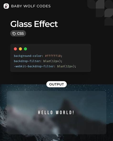 Creating A Glass Effect Using Css