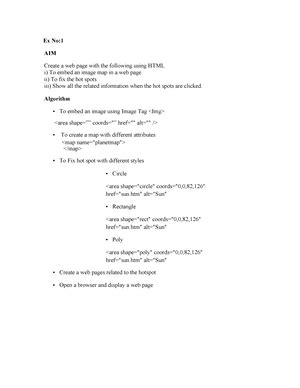 Experiment One In Lab Ex 1 Execution Of Basic Commands 17 08 Aim To