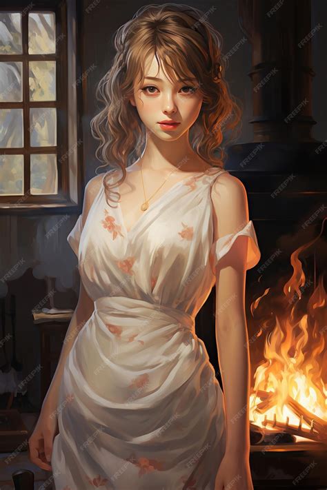 Premium Ai Image Romantic Anime Girl