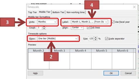 show ordinal dates instead of start and finish dates in microsoft project