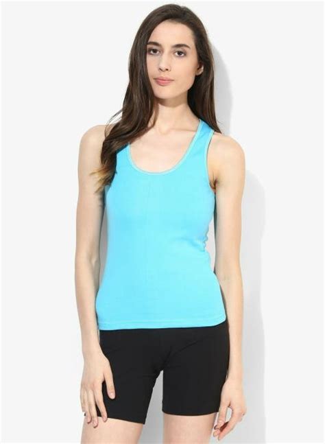 Buy Red Rose Blue Solid Cotton Spandex Camisole Xxl Online At Best