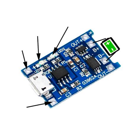 tp 4056 charging module 1a 18650 lithium battery charger module micro