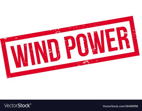 Wind Power Rubber Stamp Royalty Free Vector Image