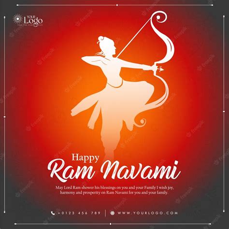 Premium Vector Happy Ram Navami Greetings Poster Design Indian