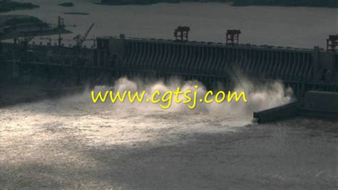长江三峡堤坝 航拍大坝水力发电站水坝泄洪高清实拍视频素材