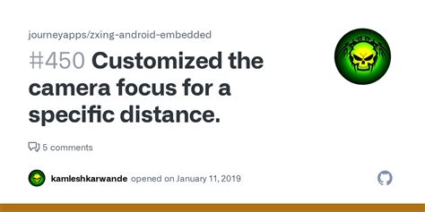 Customized The Camera Focus For A Specific Distance · Issue 450