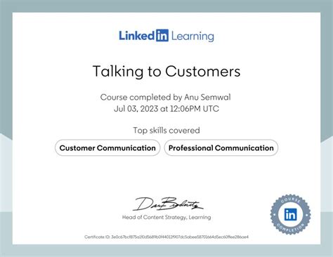 Anu Semwal On Linkedin Certificate Of Completion