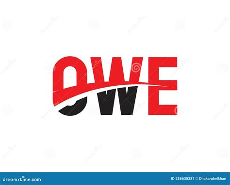 Owe Letter Initial Logo Design Vector Illustration Stock Image Image