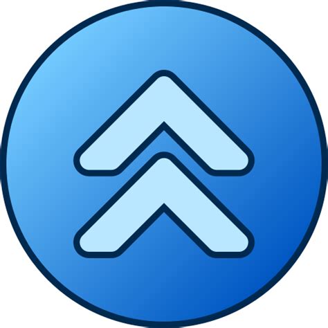 chevron double up generic gradient lineal color icon