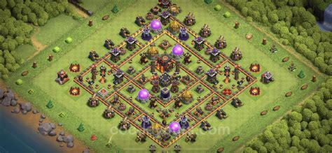 Best Anti 2 Stars Base Th10 With Link Hybrid Town Hall Level 10 Base