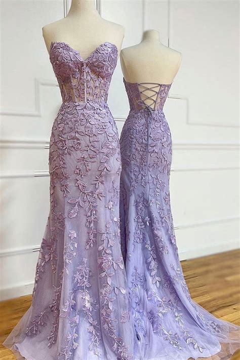 Light Purple Mermaid Prom Dresses