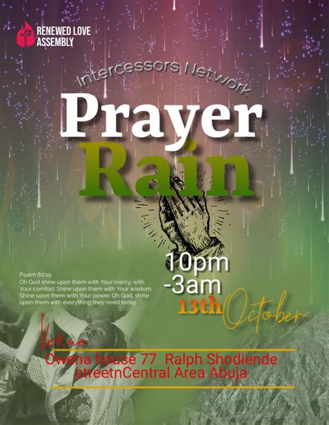 Prayer Flyer Template Postermywall