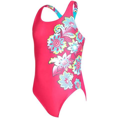 Zoggs Girls Garden Party Rowleeback Swimsuit Outdoorgb