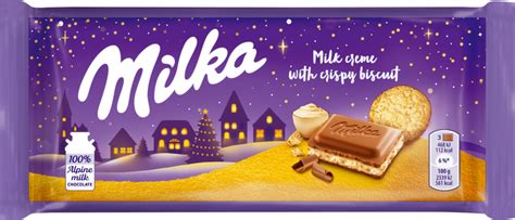 Шоколад Milka с молочной начинкой со вкусом ванили и печеньем 100 г