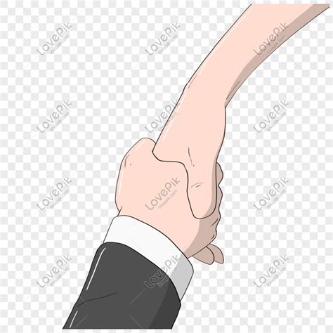 친절 한 핸드 셰이크 포즈 그림 Png 일러스트 무료 다운로드 Lovepik