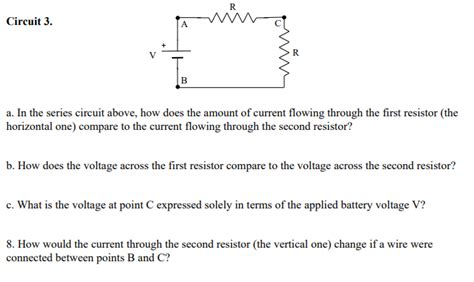 Solved R Circuit A B A In The Series Circuit Above How Chegg Com
