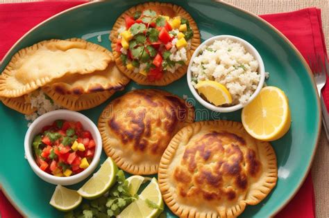 South American Cuisine Tasty Pie With Rice And Vegetables Served On