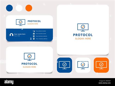 Protocol Logo Design With Editable Slogan Branding Book And Business