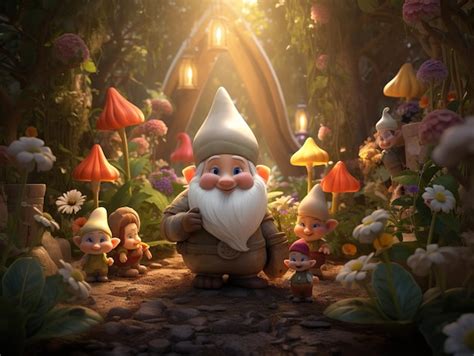 Premium Ai Image Gnome Spring Art