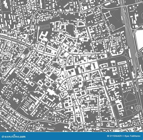 Map Of The City Of Ravenna Italy Stock Vector Illustration Of